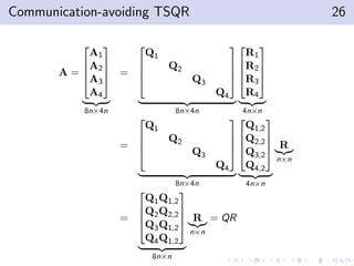 Direct QR factorizations for tall-and-skinny matrices in MapReduce architectures (IEEE BigData ...