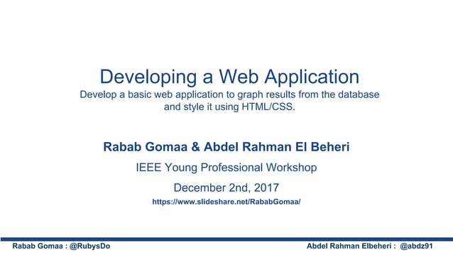 Developing a Web Application | PPT