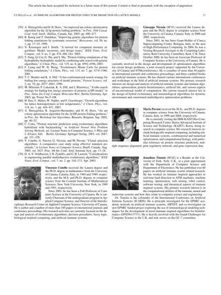 An Immune Algorithm for Protein Structure Prediction on Lattice Models ...