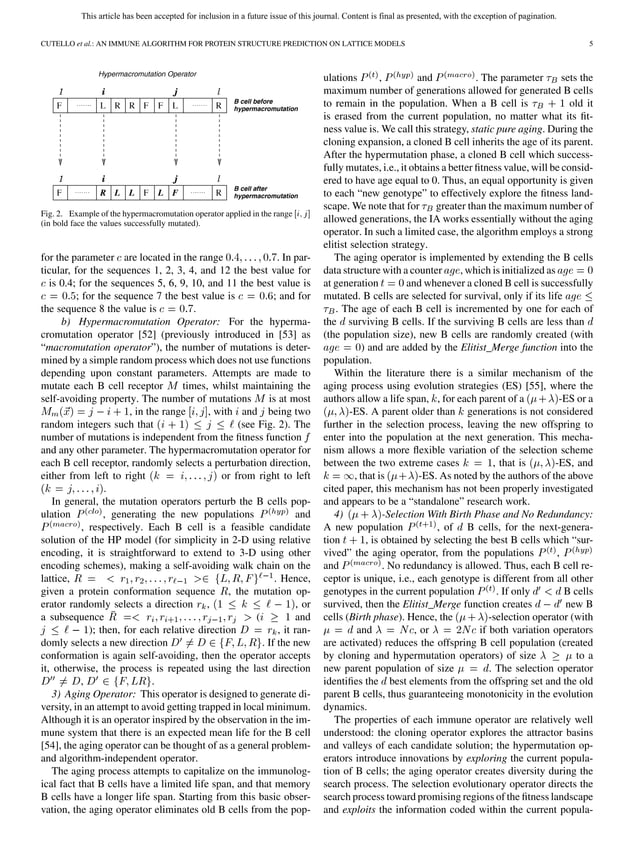 An Immune Algorithm for Protein Structure Prediction on Lattice Models | PDF