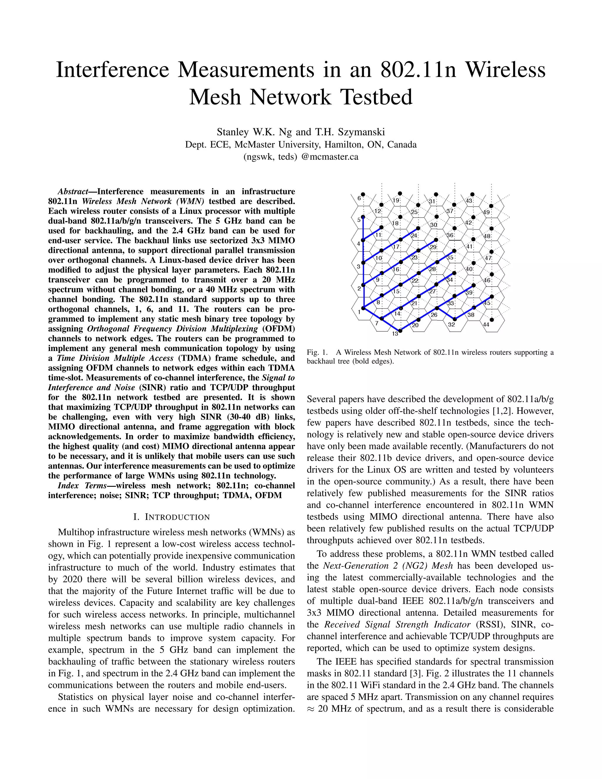 Ieee interference-measurements-802.11n