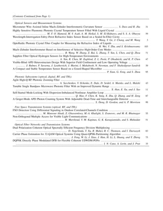 IEEE Photonics Technology Letters vol 8 2016 [table of content only ...
