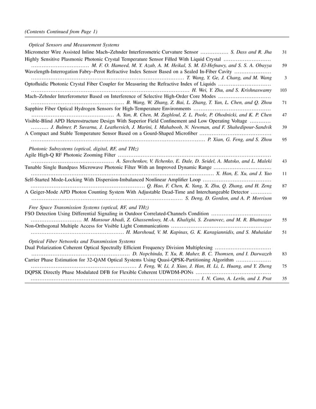 IEEE Photonics Technology Letters vol 8 2016 [table of content only] | PDF