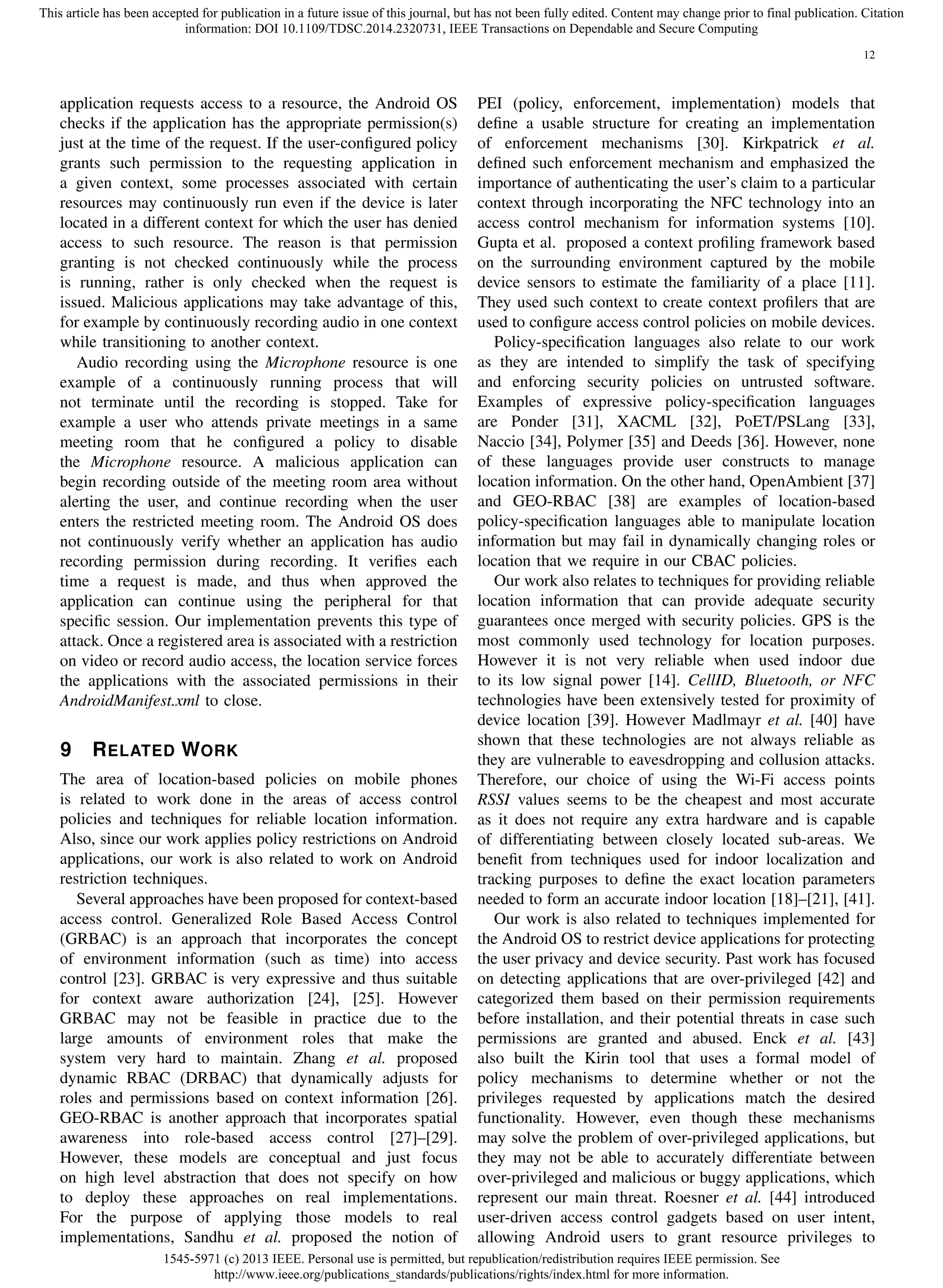 Ieee project-2014-2015-context-based-access-control-systems | PDF