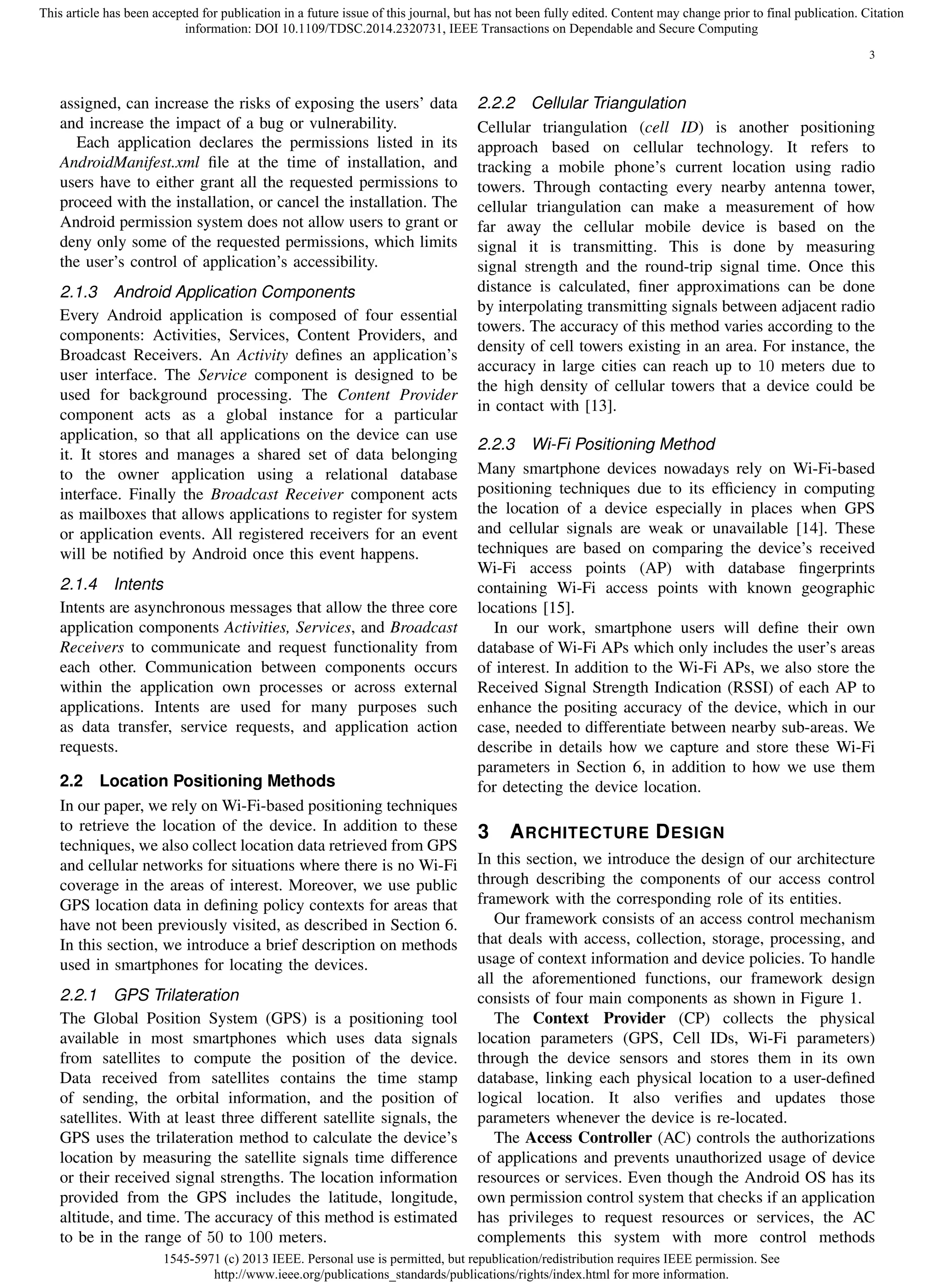 Ieee Project 2014 2015 Context Based Access Control Systems Pdf