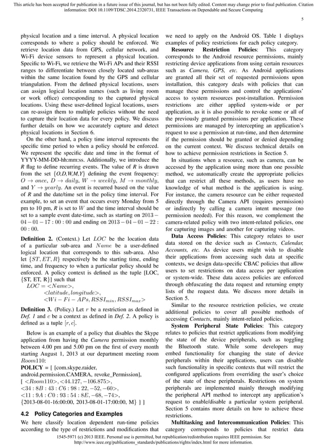 Ieee Project 2014 2015 Context Based Access Control Systems Pdf
