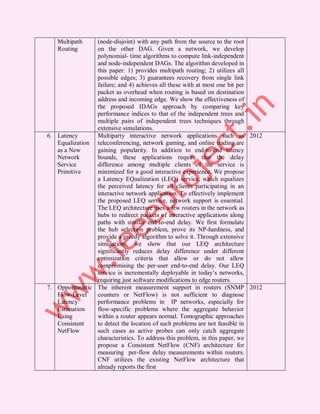 IEEE Projects 2012 Titles For Cse @ Seabirds ( Chennai, Pondicherry ...