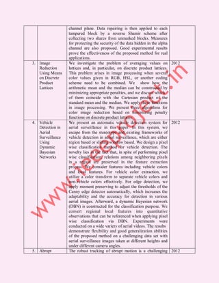 IEEE Projects 2012 Titles For Cse @ Seabirds ( Chennai, Pondicherry ...