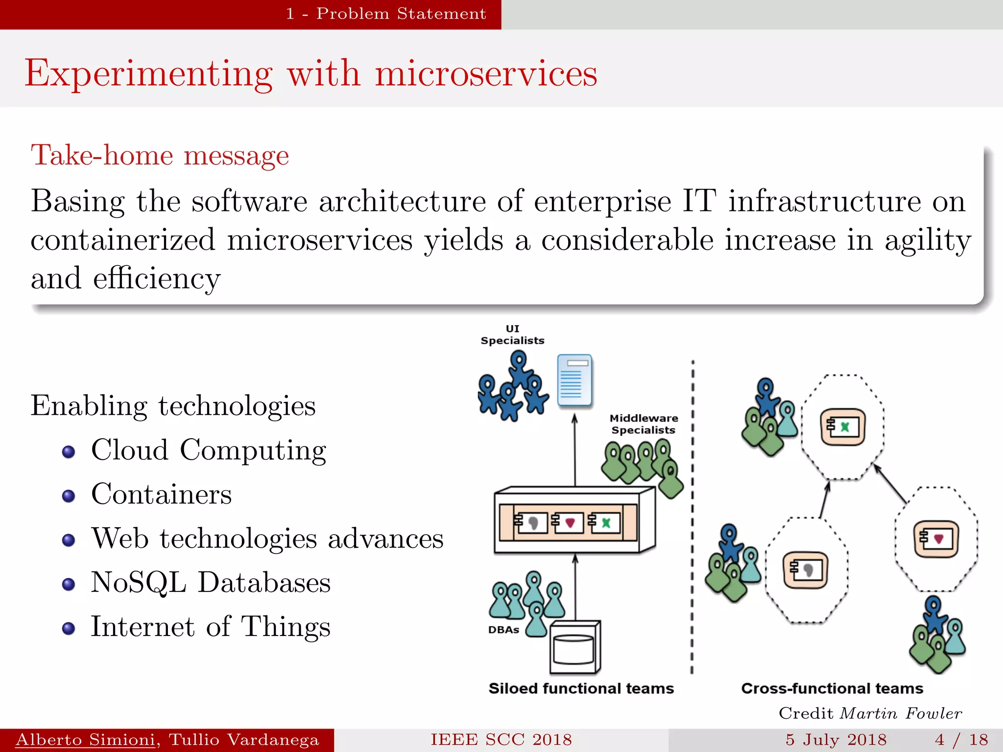 In pursuit of architectural agility: experimenting with microservices | PDF