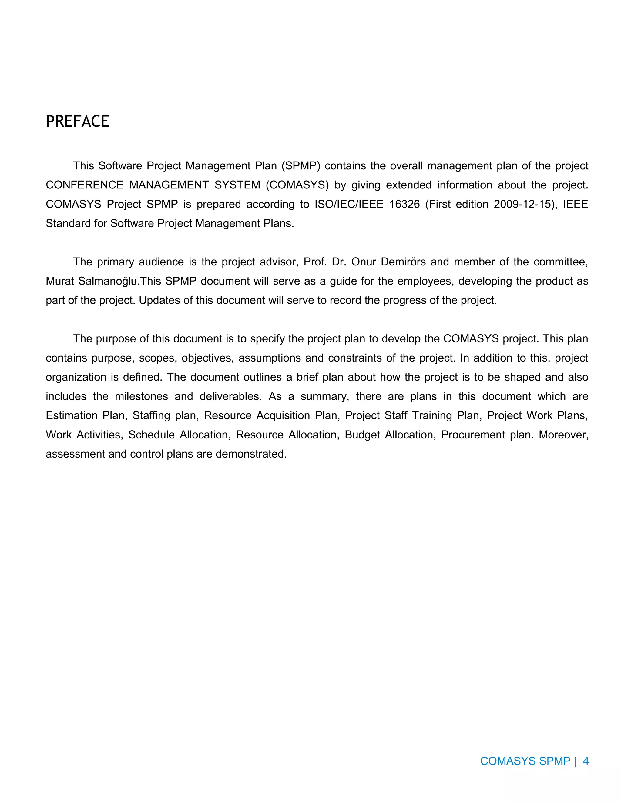 Software Project Management Plan | PDF