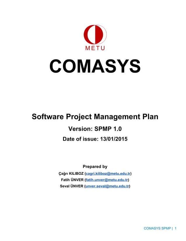 Software Project Management Plan | PDF | Operating Systems | Computer ...