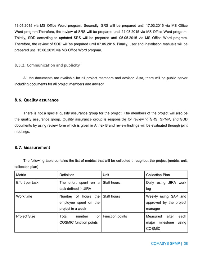 Software Project Management Plan | PDF | Operating Systems | Computer ...