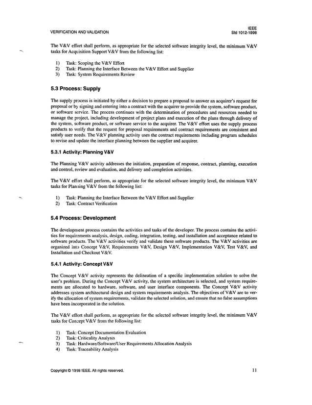 IEEE Standard for Software Verification and Validation | PDF