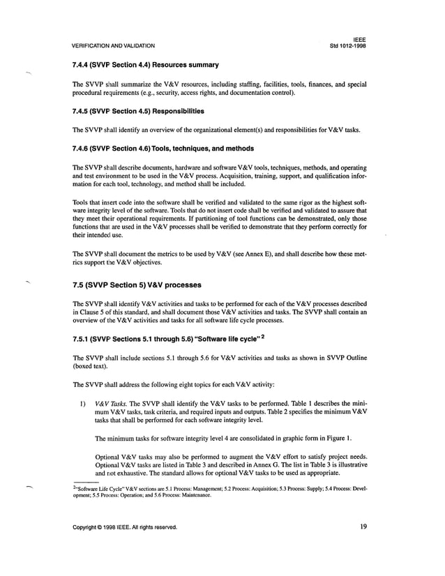 IEEE Standard for Software Verification and Validation | PDF