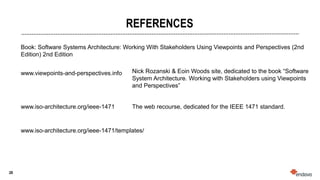 Software Architecture Standard IEEE 1471 | PPTX