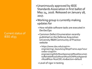IEEE 1633 Recommended Practices for Reliable Software | PDF