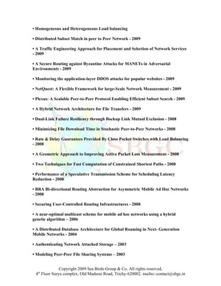 final yeAr projects Sbgc ( Chennai, Trichy, India, Tamilnadu) | PDF