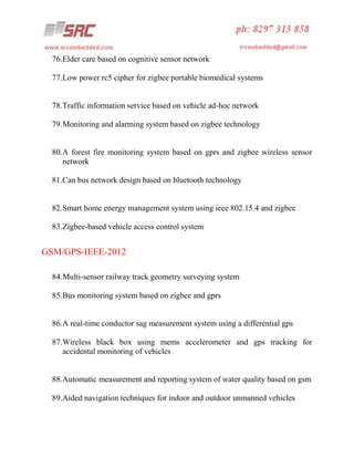 Ieee2012 emebedded project list | DOCX | Technology & Computing