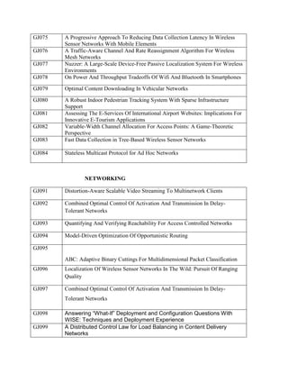 Ieee 2013 projects titles | PDF