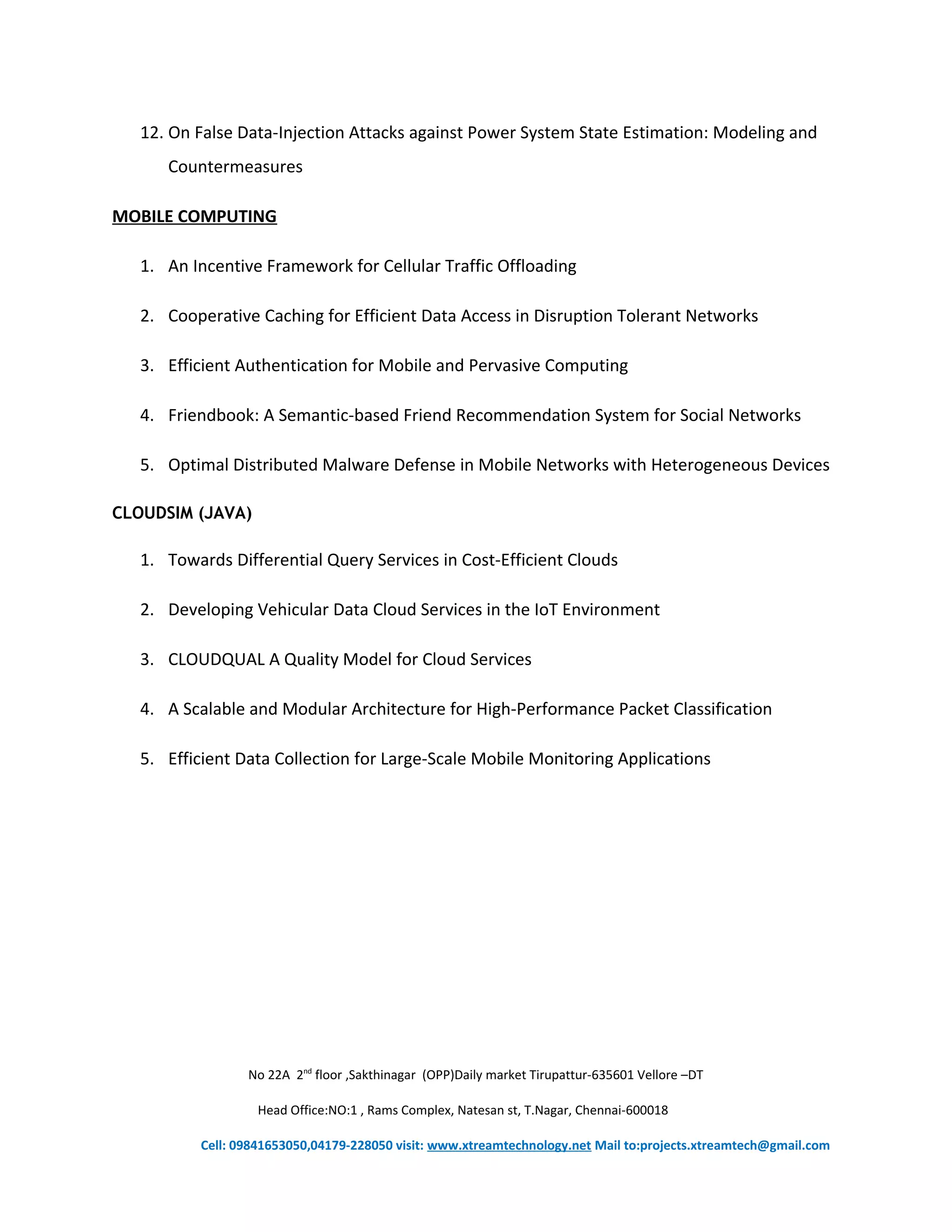 Ieee 2014 2014 java project titles | PDF