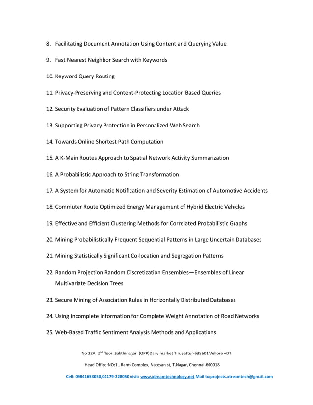 Ieee 2014 2014 java project titles | PDF