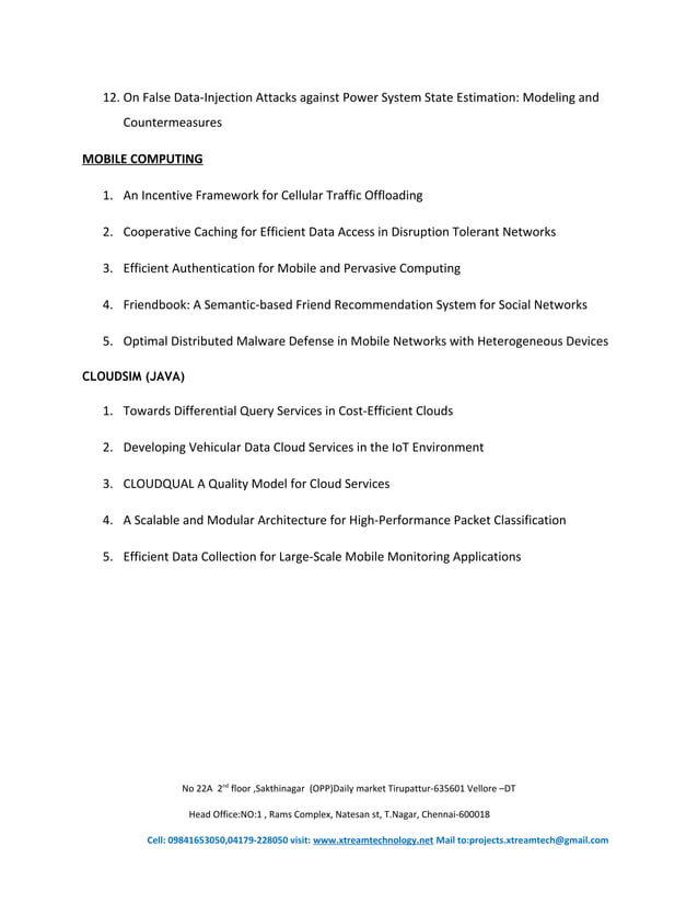 Ieee 2014 2014 java project titles | PDF