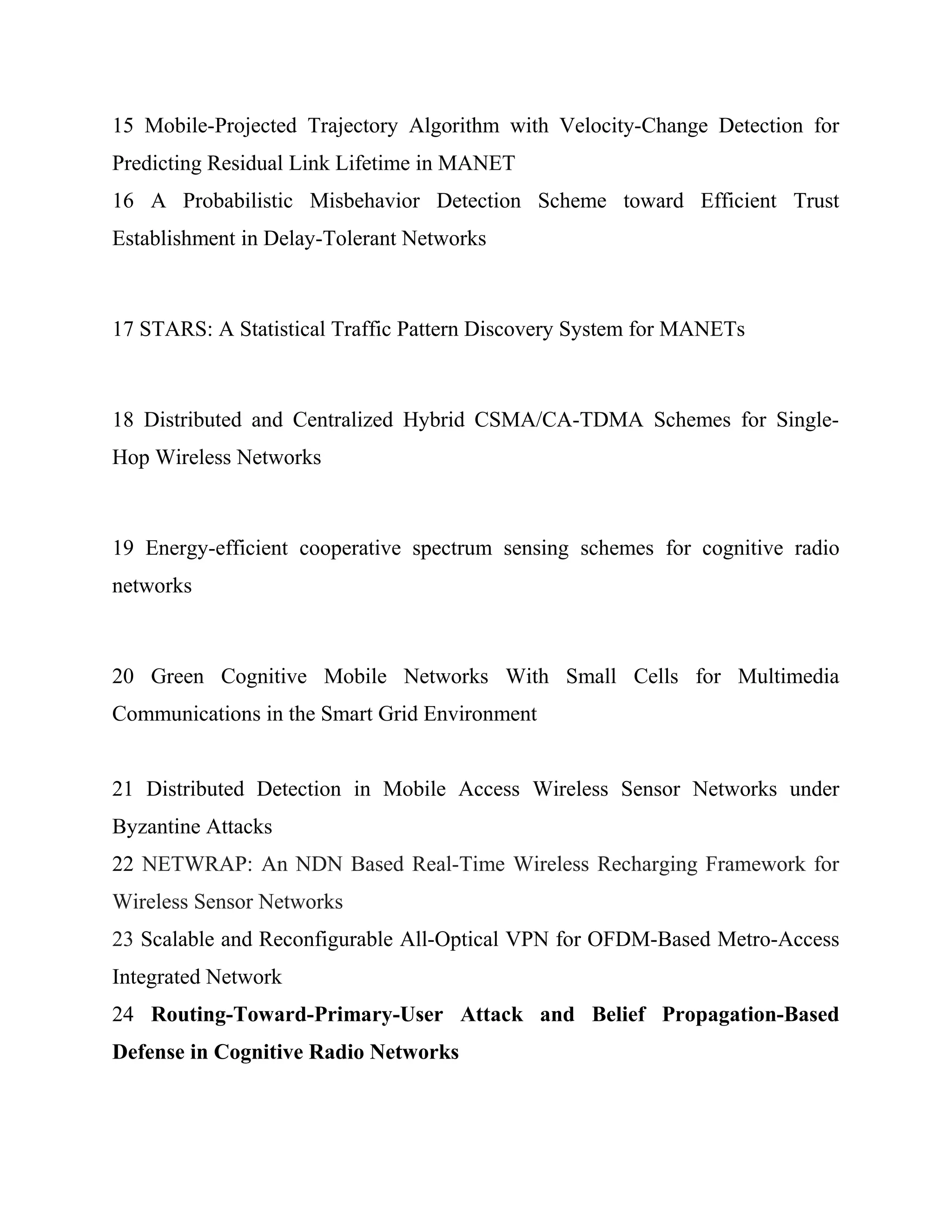 Ieee 2014 2015 ns2 project title | DOC | Computer Networking | Computing