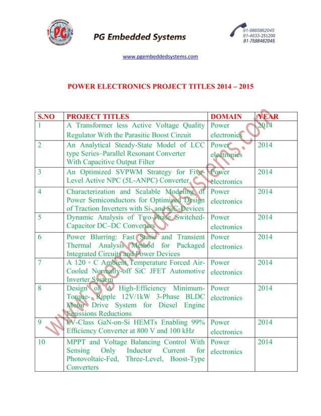 IEEE 2014 - 2015 POWER ELECTRONICS PART 1 | PDF