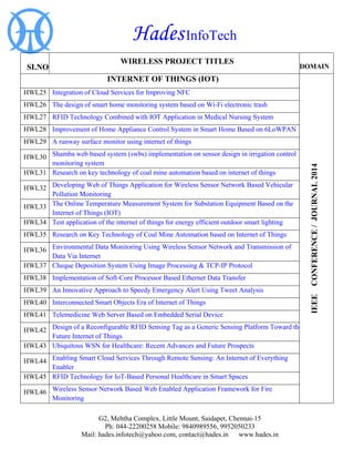 IEEE 2014 Project List | PDF