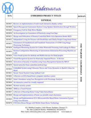 IEEE 2014 Project List | PDF