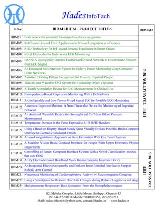 IEEE 2014 Project List | PDF
