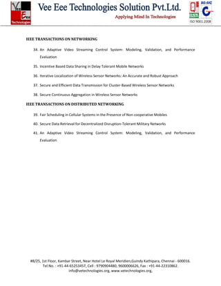 Ieee 2014 projects | PDF