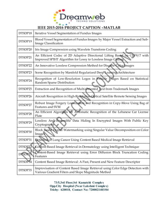 Ieee 2015 16 matlab @dreamweb techno solutions-trichy | DOCX