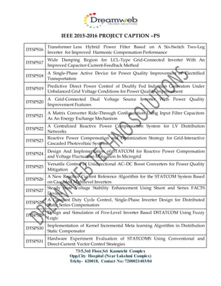 Ieee 2015 16 ps @dreamweb techno solutions-trichy | DOCX