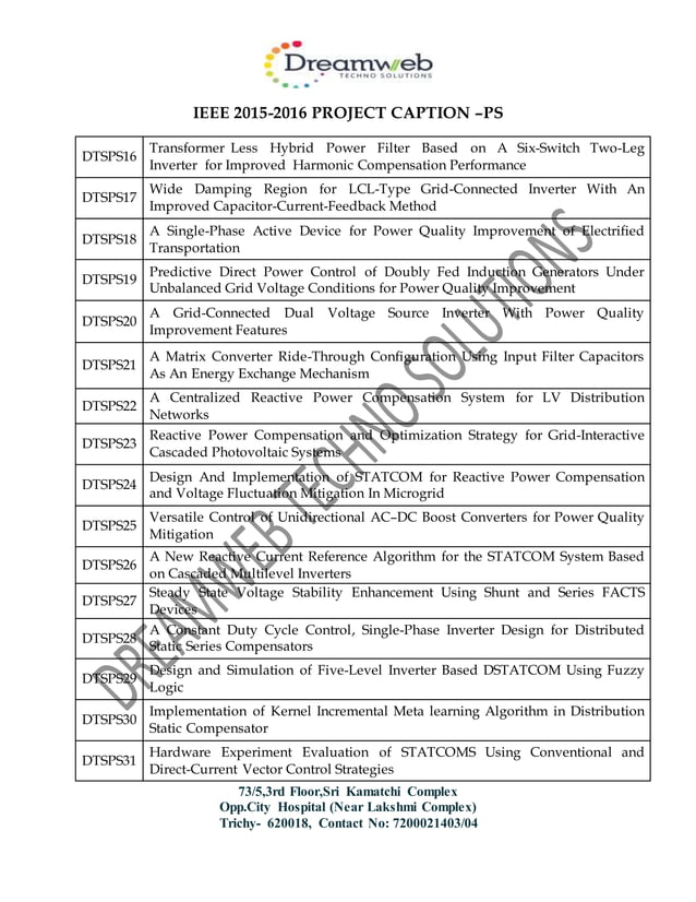 Ieee 2015 16 ps @dreamweb techno solutions-trichy | PDF