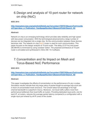 Ieee 2015 project list_vlsi | PDF