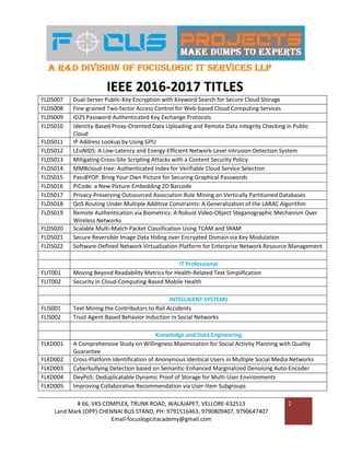 IEEE 2016-2017 SOFTWARE TITLE | PDF