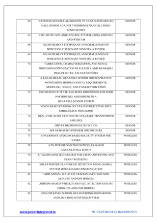IEEE 2023 - 2024 EMBEDDED SYSTEM TITLES | PDF
