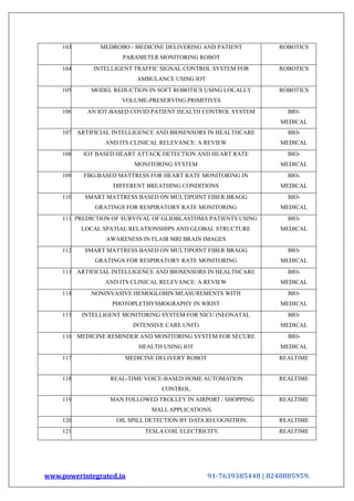 IEEE 2023 - 2024 EMBEDDED SYSTEM TITLES | PDF