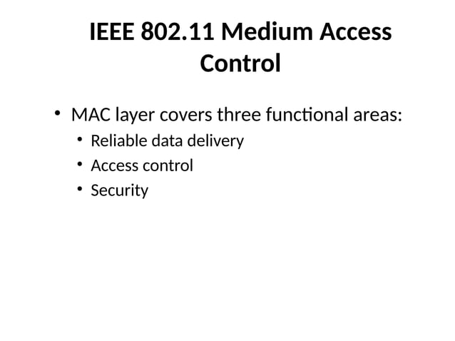 ieee802-11.pptx wireless lan IEEE 802 11 | PPTX | Computer Networking | Computing