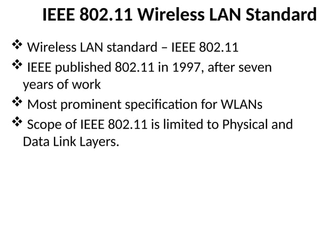 ieee802-11.pptx wireless lan IEEE 802 11 | PPTX | Computer Networking | Computing