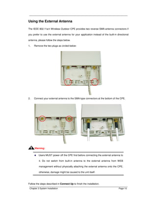 Manual CPE QUICK INSTALL GUIDE | PDF
