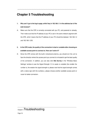 Manual CPE QUICK INSTALL GUIDE | PDF