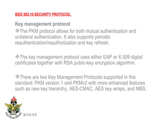OVERVIEW OF PKM AUTHENTICATION MECHANISM IN WiMAX SECURITY PROTOCOL | PPT | Computer Networking ...