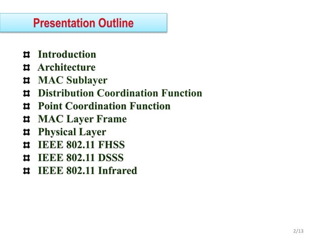 IEEE 802.11 Project | PPTX