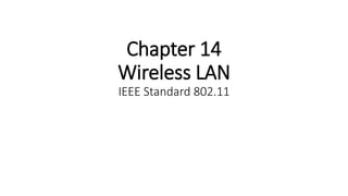 Wireless lan IEEE standard 802.11 chapter | PPT