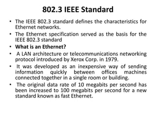 Ieee 802 standard | PPT