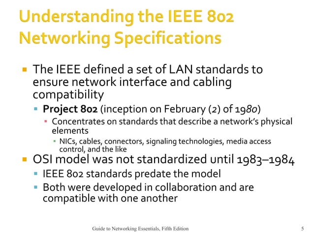 IEEE 802 standards | PPTX | Computer Networking | Computing