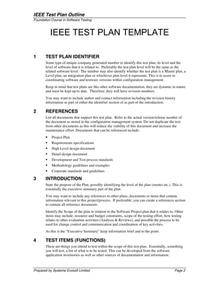 Ieee829mtp | PDF | Operating Systems | Computer Software and Applications