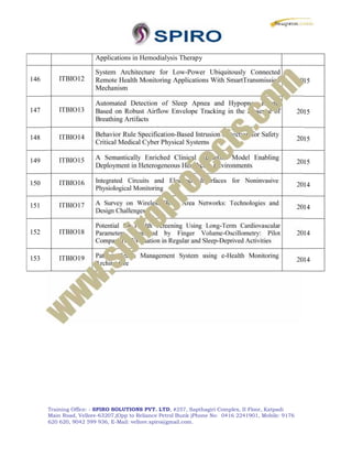 IEEE BIOMEDICAL PROJECT TITLE 2015-16 | PDF